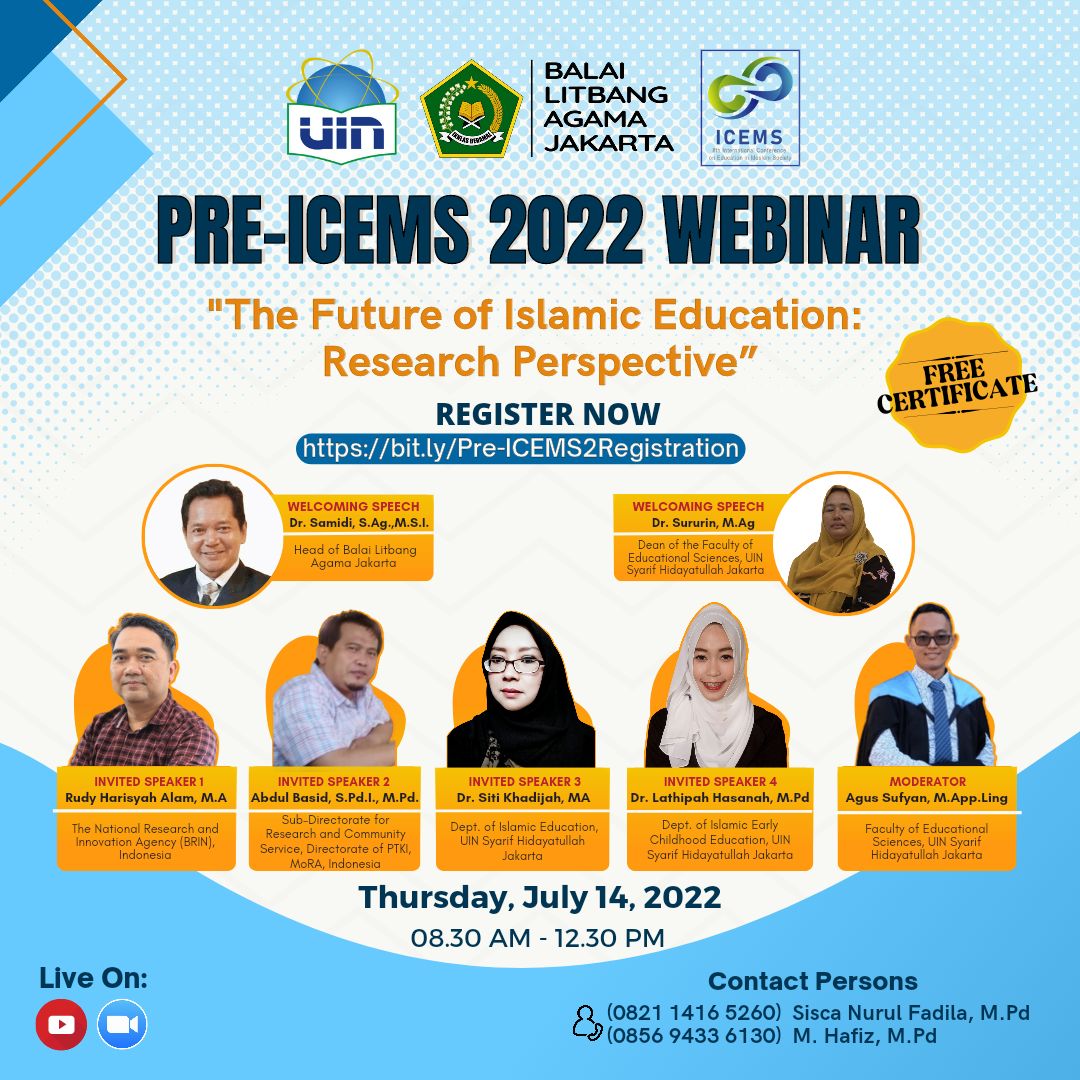 FITK Gelar Pre-ICEMS Webinar Series 2: "Urgensi Penguatan Pendidikan Agama Islam" | Fakultas ...
